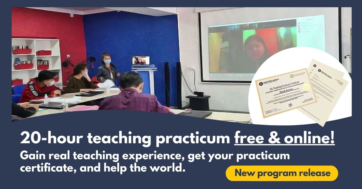 New release: 36-hour teaching practicum (online & free!) - World TESOL ...