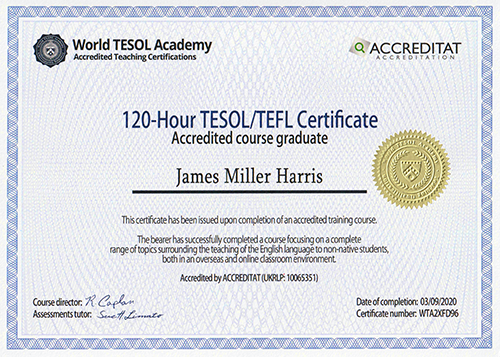 How to order a hard copy certificate - World TESOL Academy